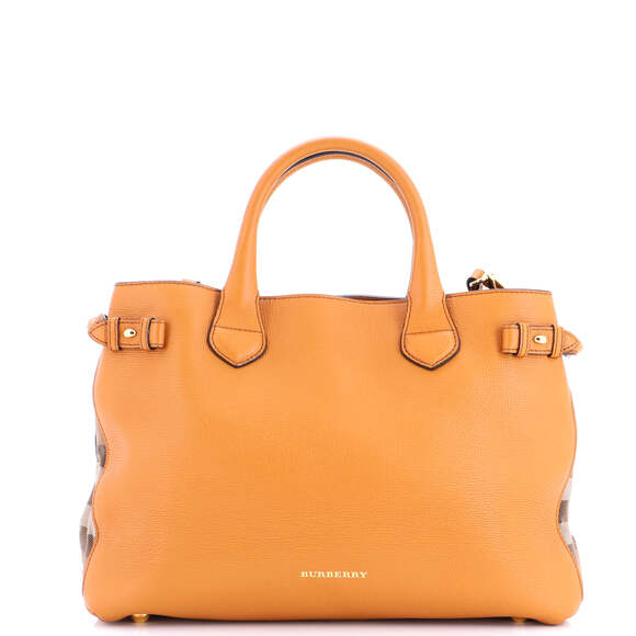 Burberry | Bags | Burberry Banner Tote Leather And House 24779b88b ...